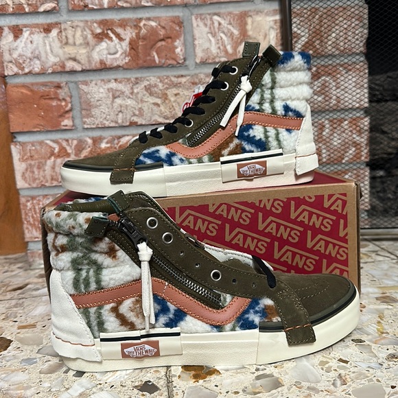 Vans | Shoes | Vans Sk8 Hi Reissue Cap Mixed Textile Zipper Fur Indian ...